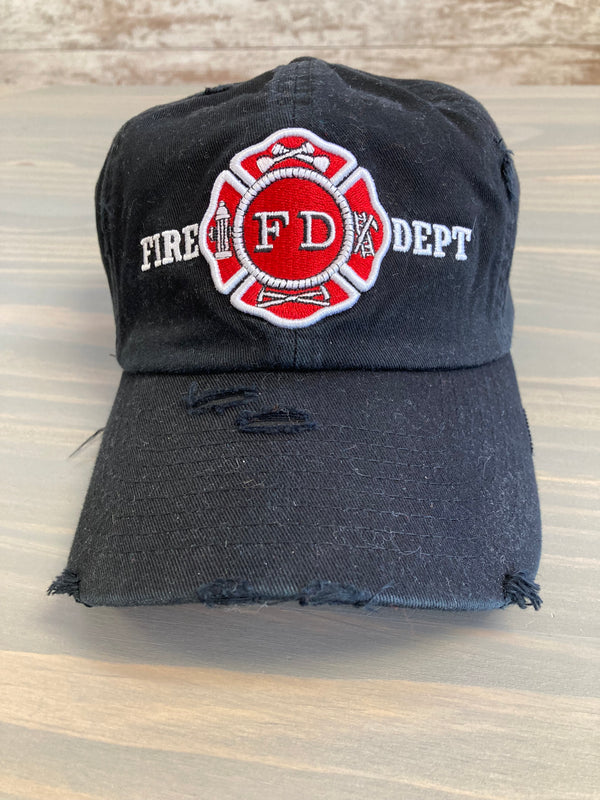 Ball Cap - Vintage Style Fire Department – Harbor View Designs & Gifts